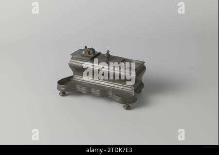 Sand spreader from a tin ink set. Sand spreader of tin with cylindrical ...