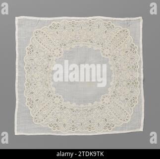 Batist handkerchief with open worked hems and finished all around with ...