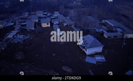 Haidong. 19th Dec, 2023. This aerial photo taken on Dec. 19, 2023 shows ...