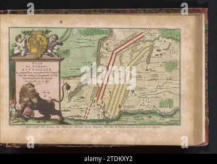 Battle of Ramillies, 1706, 1706 print Map of the Battle of Ramillies ...