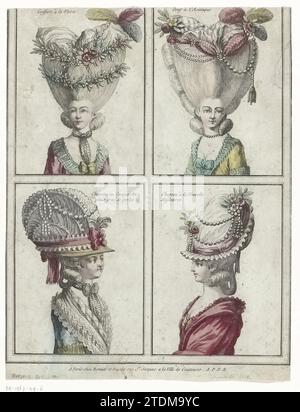 Gallerie of French modes and costumes 1776, C 17: Espece de Pouf ...