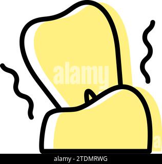 Dental: Image icon of wobbly teeth due to periodontal disease, simple ...