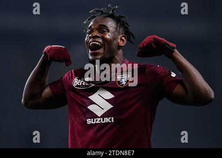 Duvan Zapata of Torino Fc celebrates at the end of the Serie A match ...
