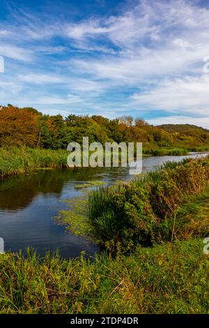 The Royal Military Canal at Sandgate near Hythe in Kent England UK ...