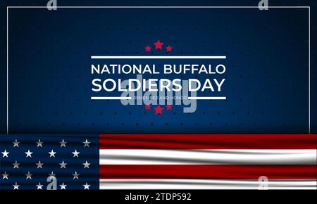 Happy national Buffalo Soldiers Day Background Vector Illustration ...