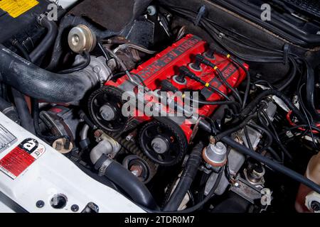Ford Focus RS Mk1 engine bay, high performance hot hatch car Stock ...