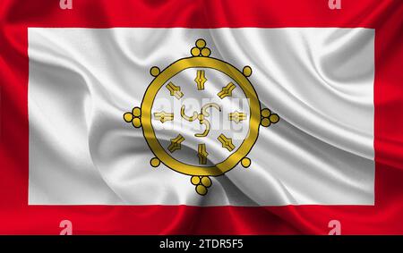 Sikkim map with Indian national flag illustration Stock Photo - Alamy