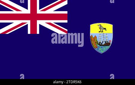 High detailed flag of Saint Helena. National Saint Helena flag. 3D ...