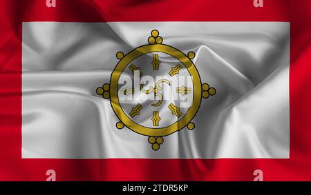 Sikkim map with Indian national flag illustration Stock Photo - Alamy