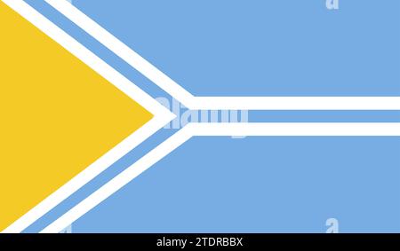 High detailed flag of Tuva. National Tuva flag. 3D illustration Stock ...
