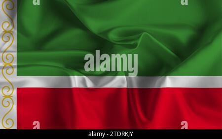 High detailed flag of Chechen Republic. National Chechen Republic flag ...