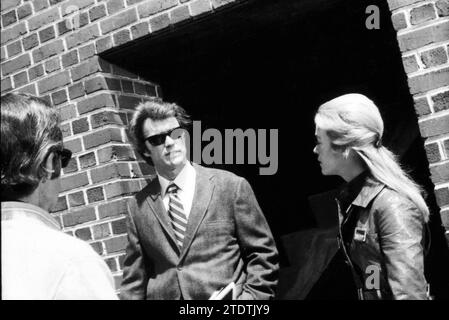 CLINT EASTWOOD and LYN EDGINGTON on set location candid photo in San ...