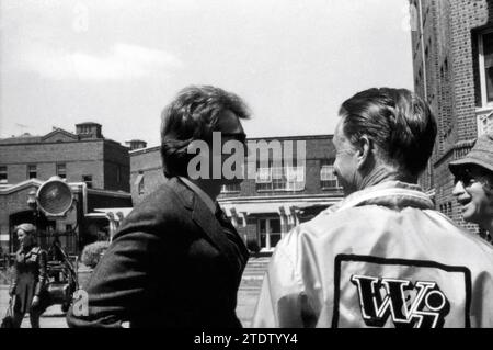 CLINT EASTWOOD and LYN EDGINGTON on set location candid photo in San ...