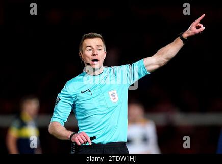 Referee Michael Salisbury during the Carabao Cup Round 3 match ...