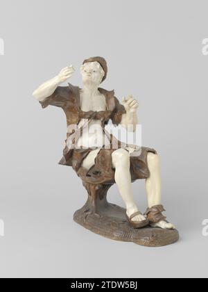 Begging figure with gesturing arms. Seated beggar with gesturing arms ...