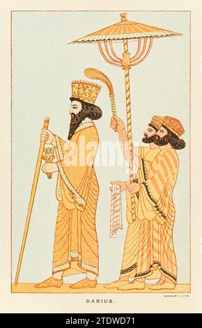 Darius King of Persia, illustration Stock Photo - Alamy