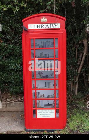 England, Kent, Cowden Village, Traditional Red Telephone Box Converted ...