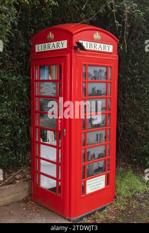 England, Kent, Cowden Village, Traditional Red Telephone Box Converted ...