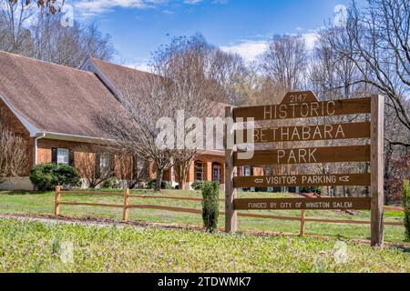 The Visitor Center for the colonial Moravian settlement at Historic ...