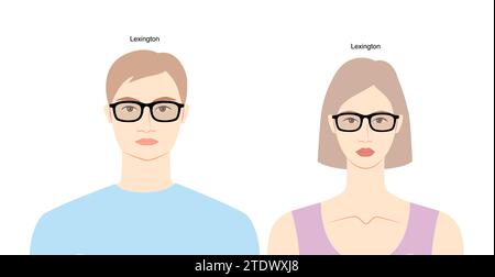 Lexington frame glasses fashion accessory illustration. Sunglass front ...