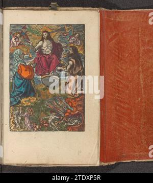 The Last Judgment; Christ with lily and sword at top, flanked by Virgin ...