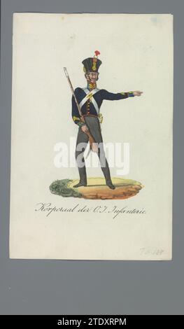 Royal Dutch Infantry, 1832 - 1850 print Leaf with 12 performances of ...