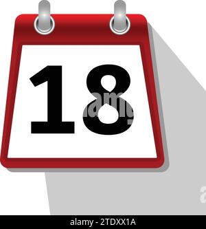 January 18 - calendar and Time planner. Daily Calendar Icon reminder ...