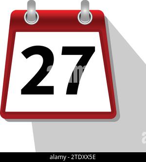 January 27 - calendar and Time planner. Daily Calendar Icon reminder ...