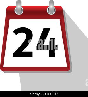 January 24 - calendar and Time planner. Daily Calendar Icon reminder ...