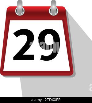 simple calendar icon 29 on white background vector illustration EPS10 ...
