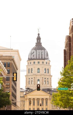 Afternoon view of the historic state capitol building of downtown ...