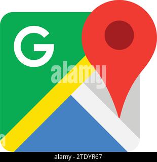 The Google Maps icon, Map pin marker, Location icon symbol, Global ...