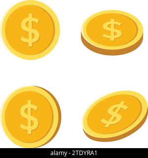 metal dollar coins money currency Stock Vector Image & Art - Alamy