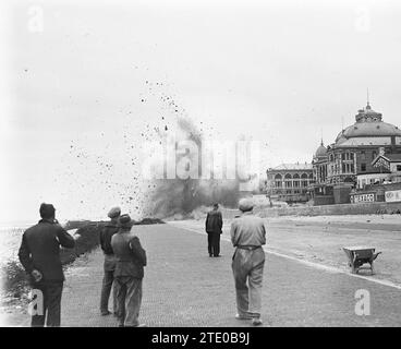 Scheveningen, the demolition of the bunkers and barriers ca. 1945 Stock ...