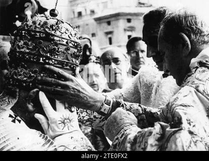 Vatican City, 11/04/1958. From the coronation of SS John XXIII, in the ceremony held on the ...