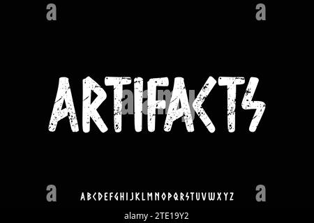 Unique decorative ancient hieroglyphs font vector. Creative typography ...