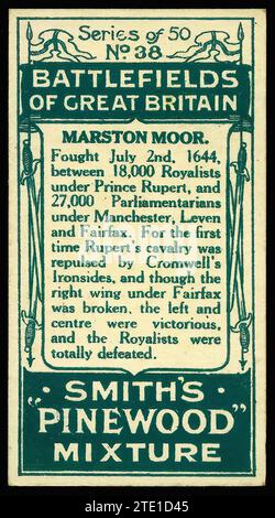 Battle of Marston Moor - Vintage Cigarette Card Illustration Stock ...