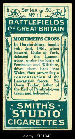 Battle of Mortimer's Cross, 1461 - Vintage Cigarette Card Illustration ...