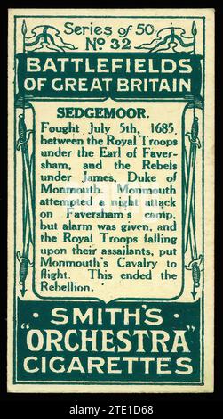 Battle of Sedgemoor - Vintage Cigarette Card Illustration Stock Photo ...