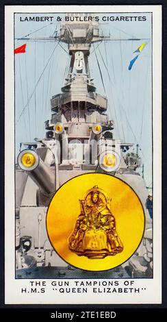HMS Queen - Vintage Cigarette Card Illustration Stock Photo - Alamy