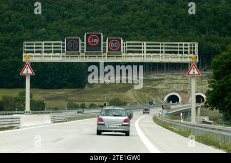 Tunneleinfahrt , Autobahn A71, Deutschland, BLF *** Tunnel entrance ...