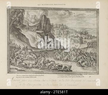 Gideon orders his men to drink water, Caspar Luyken, 1712 print ...