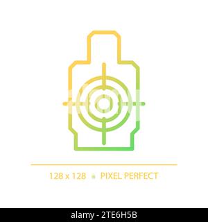 Target, shooting range vector gradient line icon, illustration, symbol ...