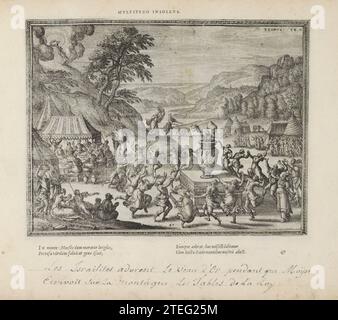 Moses receives the tables of the law and the worship of the golden calf ...