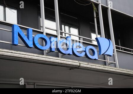 Copenhagen, Denmark /20 December 2023/Nordea bank branch in danish ...