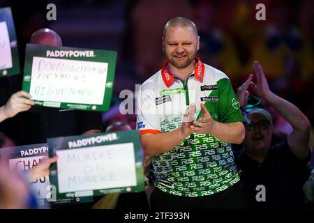 Marko Kantele walks out to play Radek Szaganski (not pictured) on day ...