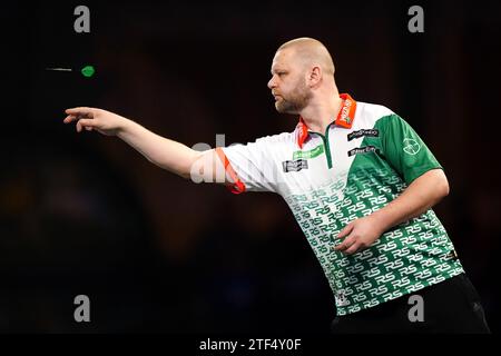 Radek Szaganski in action against Raymond van Barneveld (not pictured ...