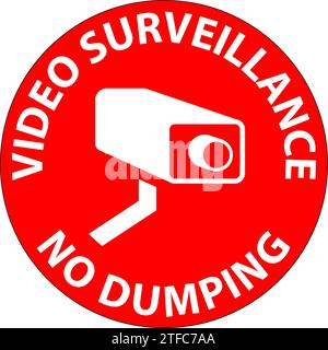 Danger Sign Video Surveillance, No Dumping Stock Vector Image & Art - Alamy