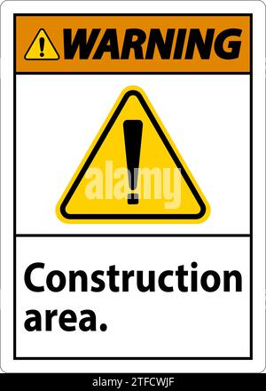 Warning Sign Construction Area Stock Vector Image & Art - Alamy