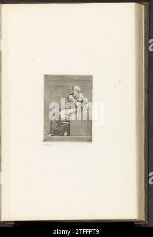Sitting old man, Adamo Scultori, After Michelangelo, c. 1585 print ...